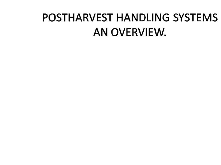 Postharvest Quality
